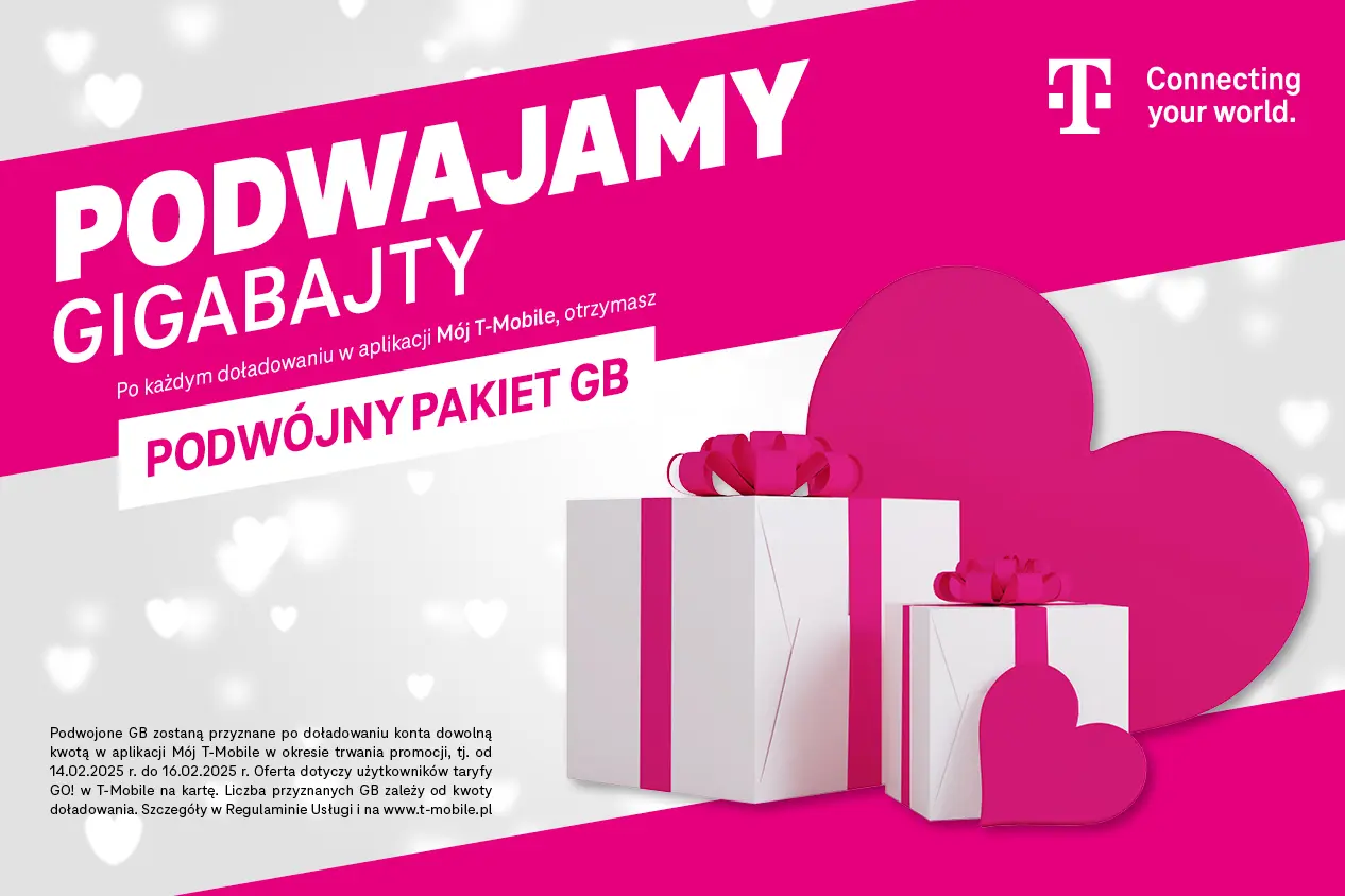 Podwójne gigabajty na walentynki dla użytkowników T-Mobile na kartę i Heyah na kartę - GSMService.pl